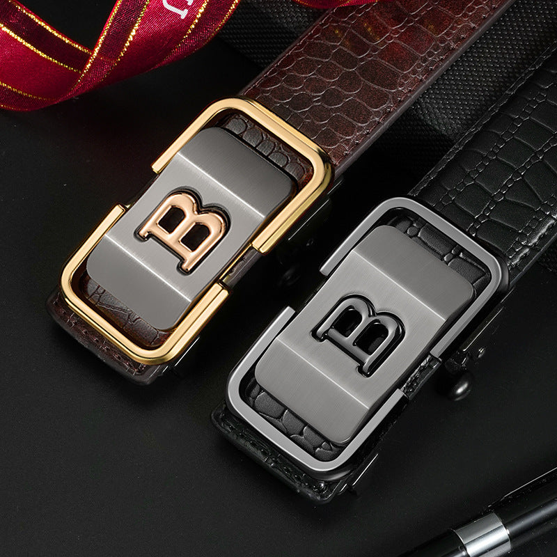 Automatic Buckle Genuine Leather Belt for Men | Business & Casual – ZESOUL